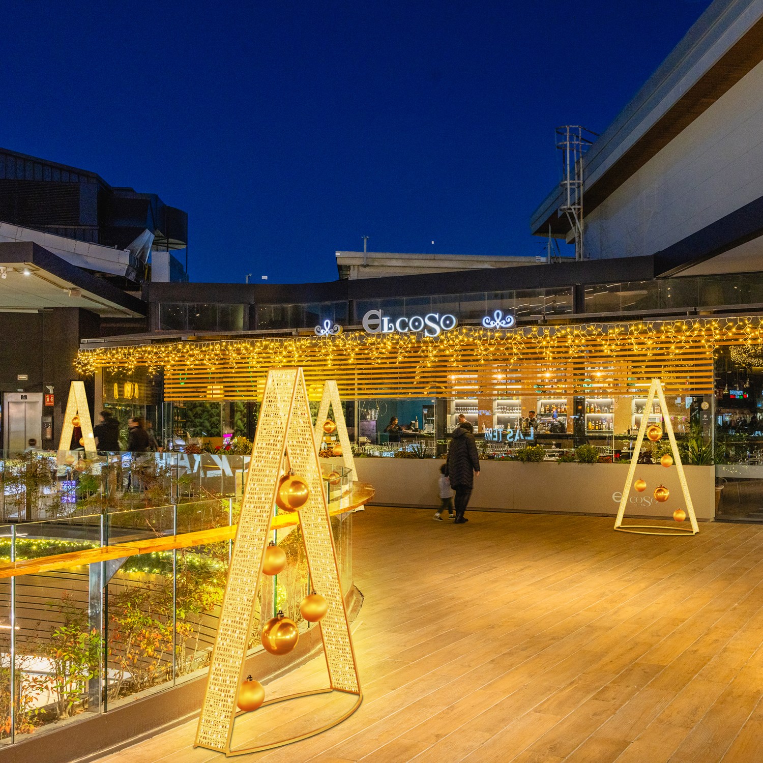 Illuminated Christmas tree "Elim" - warm white leds - 215 x 120 x 65 cm ...
