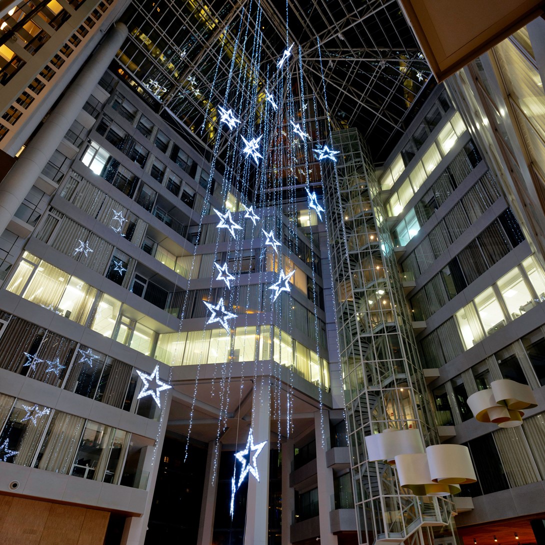 Illuminated star "Waterloo" - warm white leds - 120 x 110 cm - 24V ...